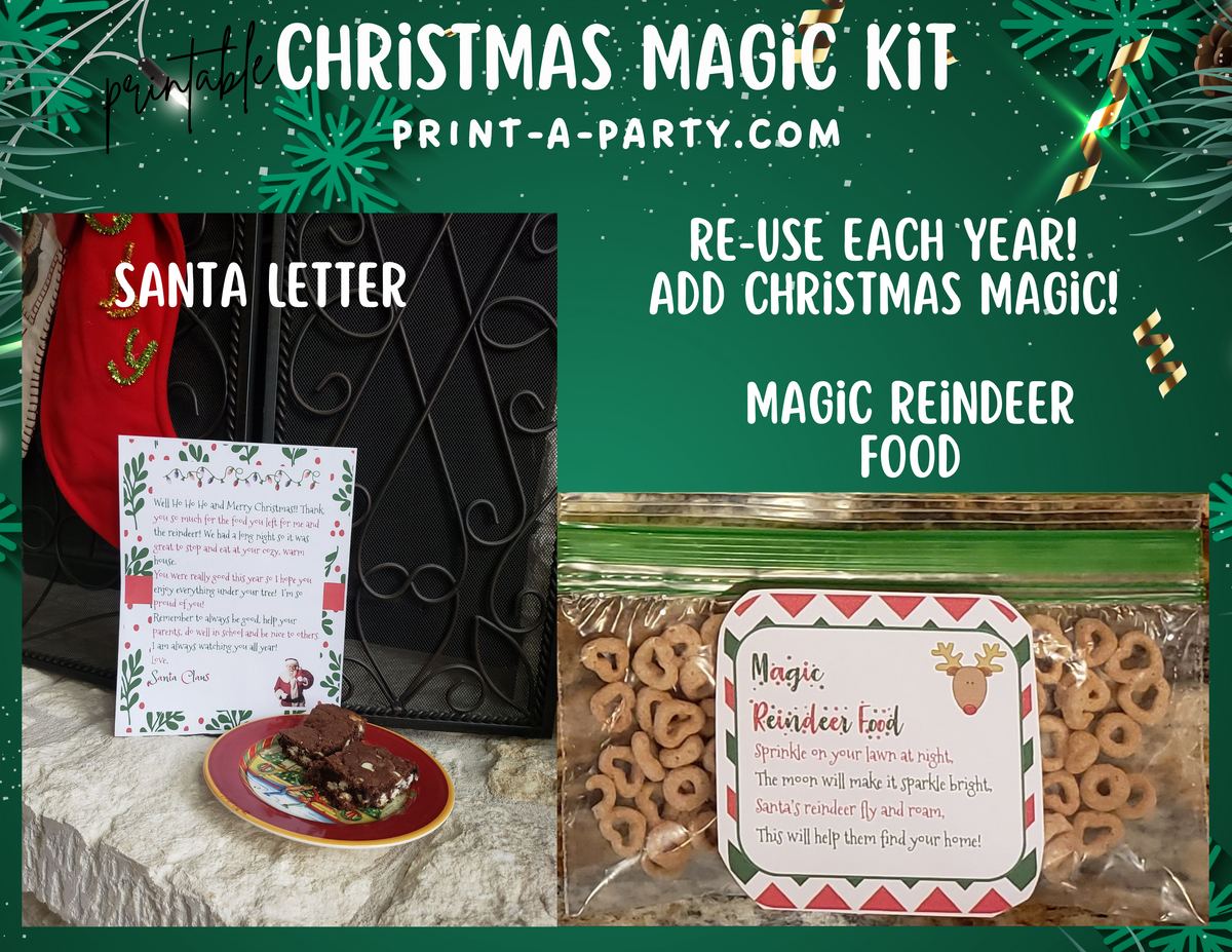 CHRISTMAS MAGIC PACK PRINTABLE | Santa Letters (2) | Reindeer Food ...
