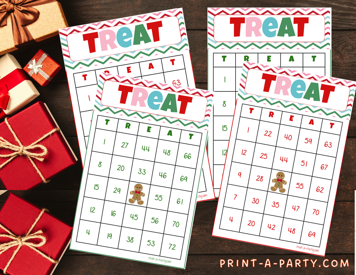 Gingerbread Man Bingo - Different Random Cards - INSTANT DOWNLOAD for ...