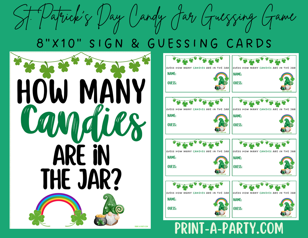 CANDY JAR GUESSING GAME - ST. PATRICK'S DAY | How many candies in jar ...