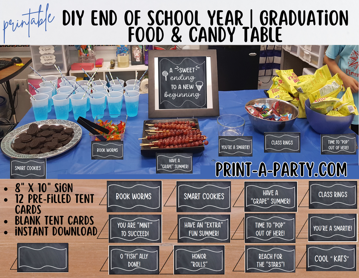 END OF SCHOOL YEAR CANDY BAR DIY | CANDY TABLE SET UP DIY | END OF YEA ...