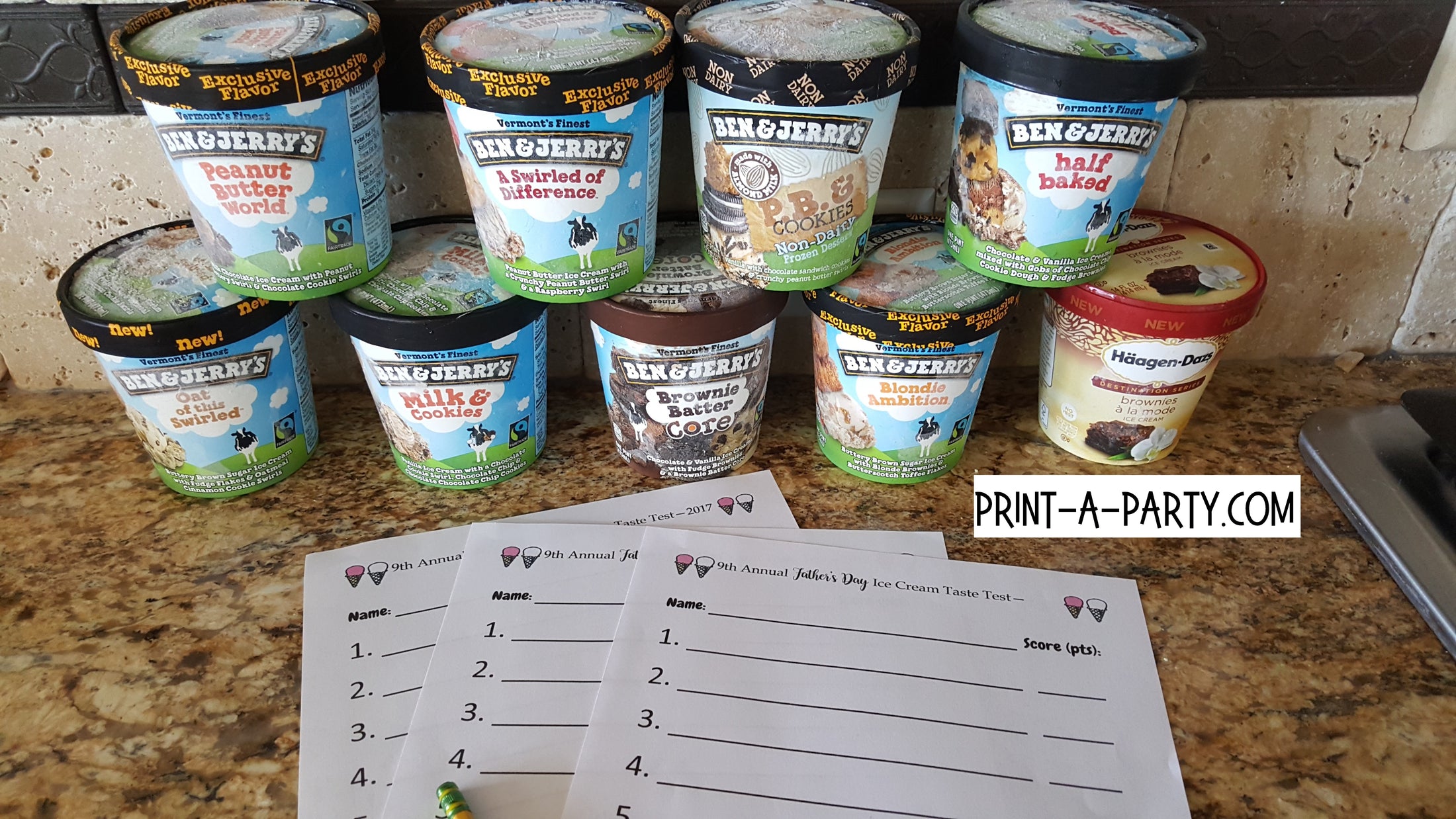 Father's Day Activity - Ice Cream Taste Test Printable - FREE INSTANT ...