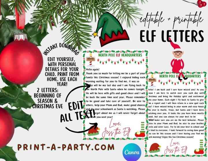 Santa | Elf Printables – PrintAParty