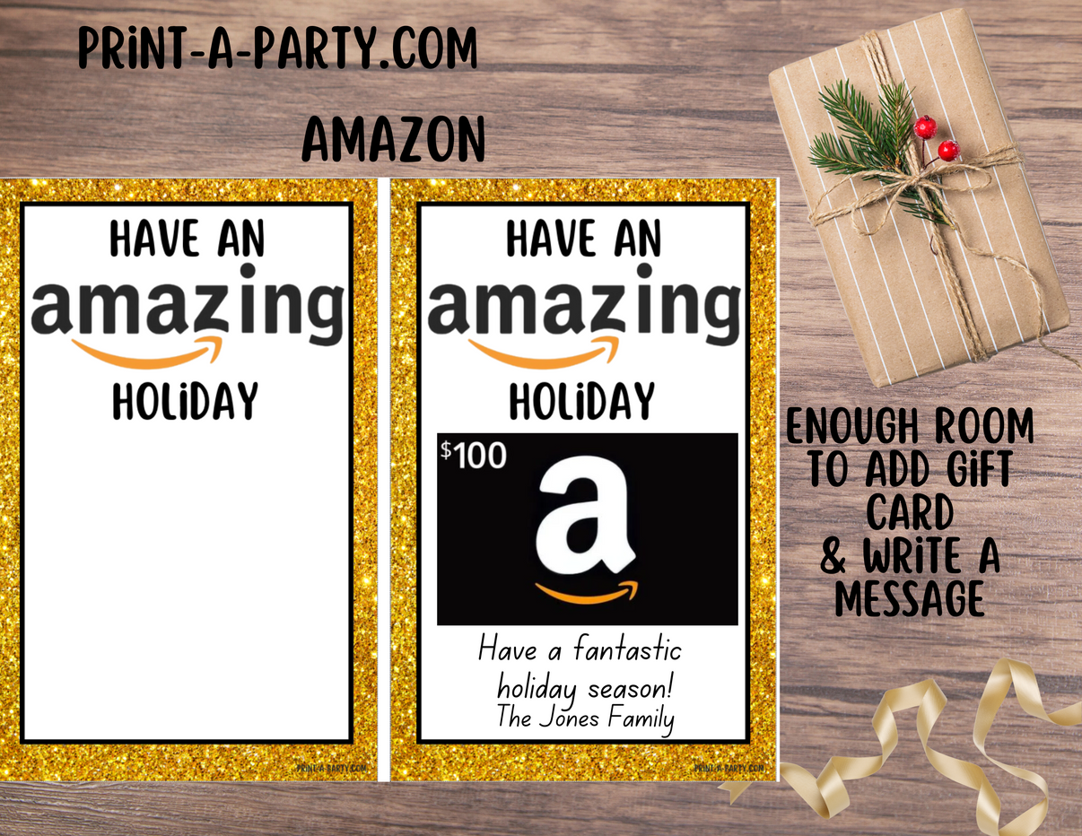 GIFT CARD Amazon Gift Card Holder Printables – Christmas & Holiday Gif ...