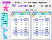 Mermaid Birthday Party Games | Mermaid Party Theme | Mermaid Birthday ...