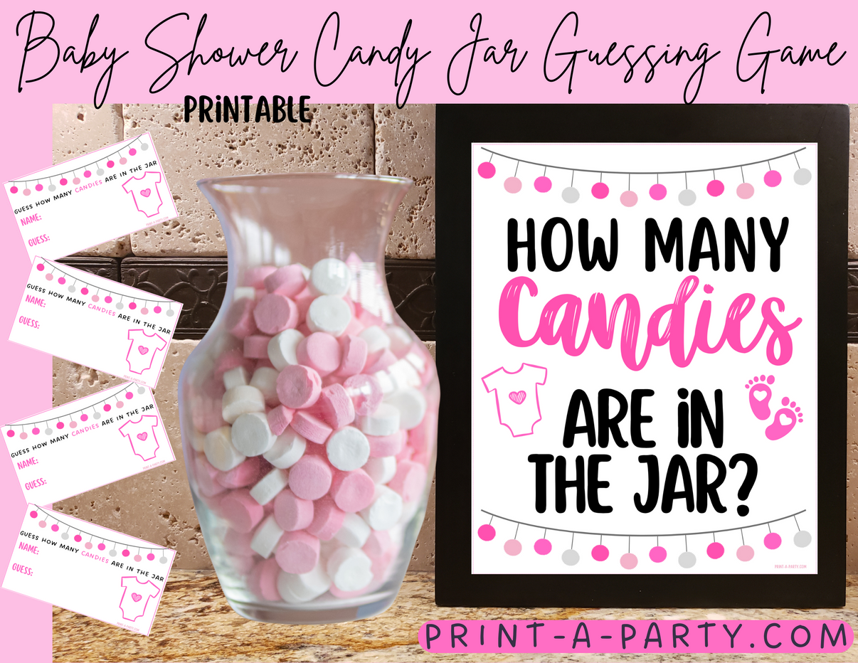 CANDY JAR GUESSING GAME for BABY SHOWER | How many candies in jar | Ba ...