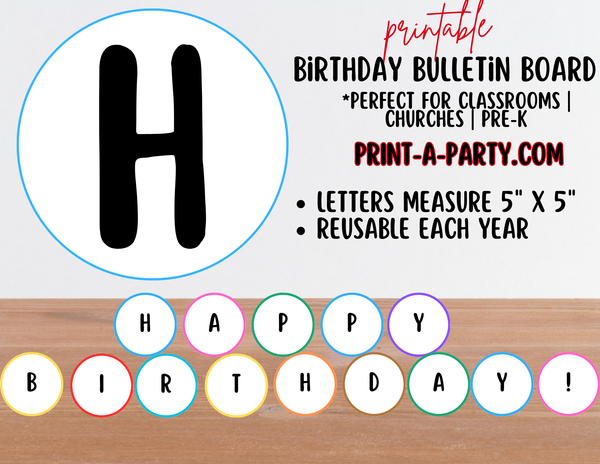 Classroom Birthday Bulletin Board Monthly Cupcakes Polka Dots – PrintAParty