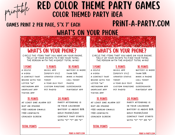 Red Party Games | Red Party Theme | Red Party Ideas | Color Party Games ...