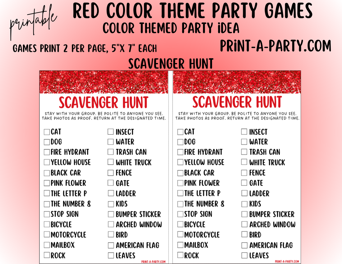 Red Party Games | Red Party Theme | Red Party Ideas | Color Party Games ...