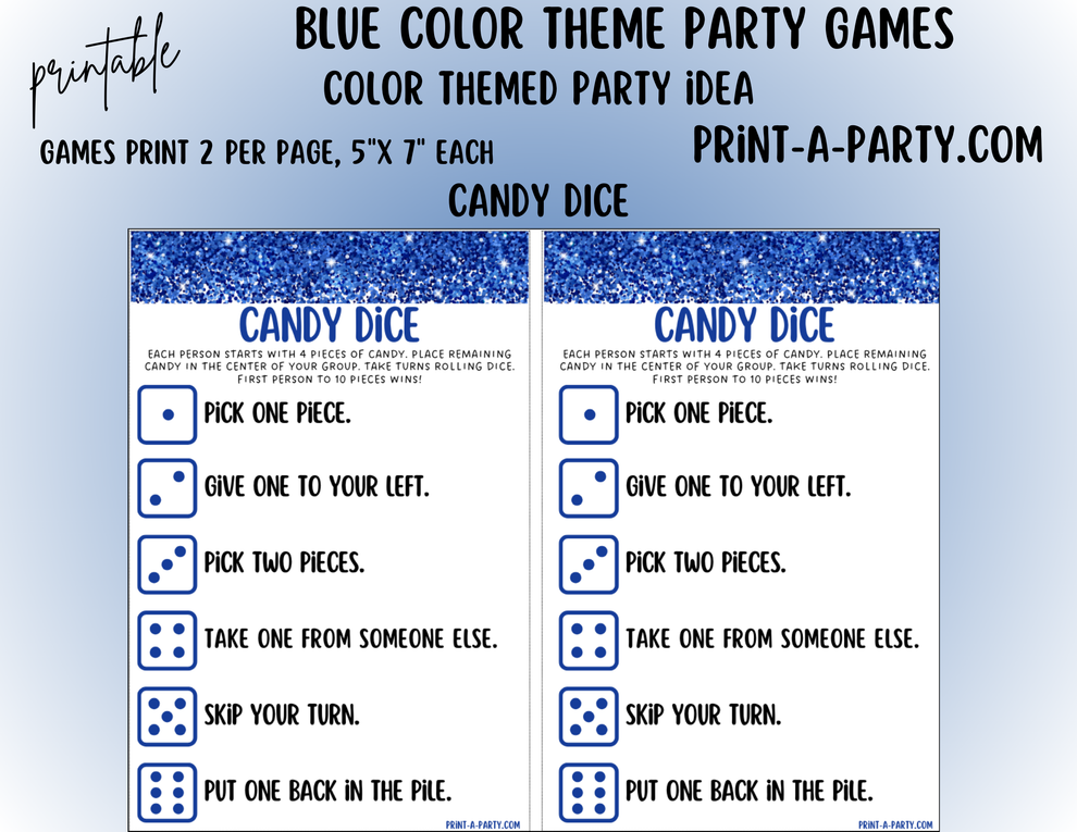 Blue Party Games | Blue Party Theme | Blue Party Ideas | Color Party ...
