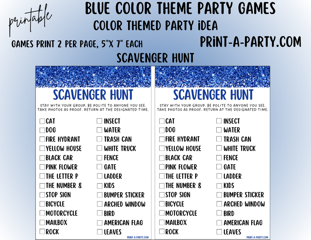 Blue Party Games | Blue Party Theme | Blue Party Ideas | Color Party ...