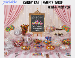 CANDY BAR Sign and Candy Tent Cards Printable Sweet Table Decor for Bi ...