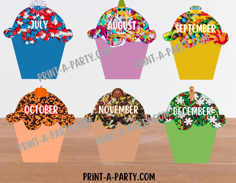 Classroom Birthday Bulletin Board Printable | Cupcakes with Sprinkles ...