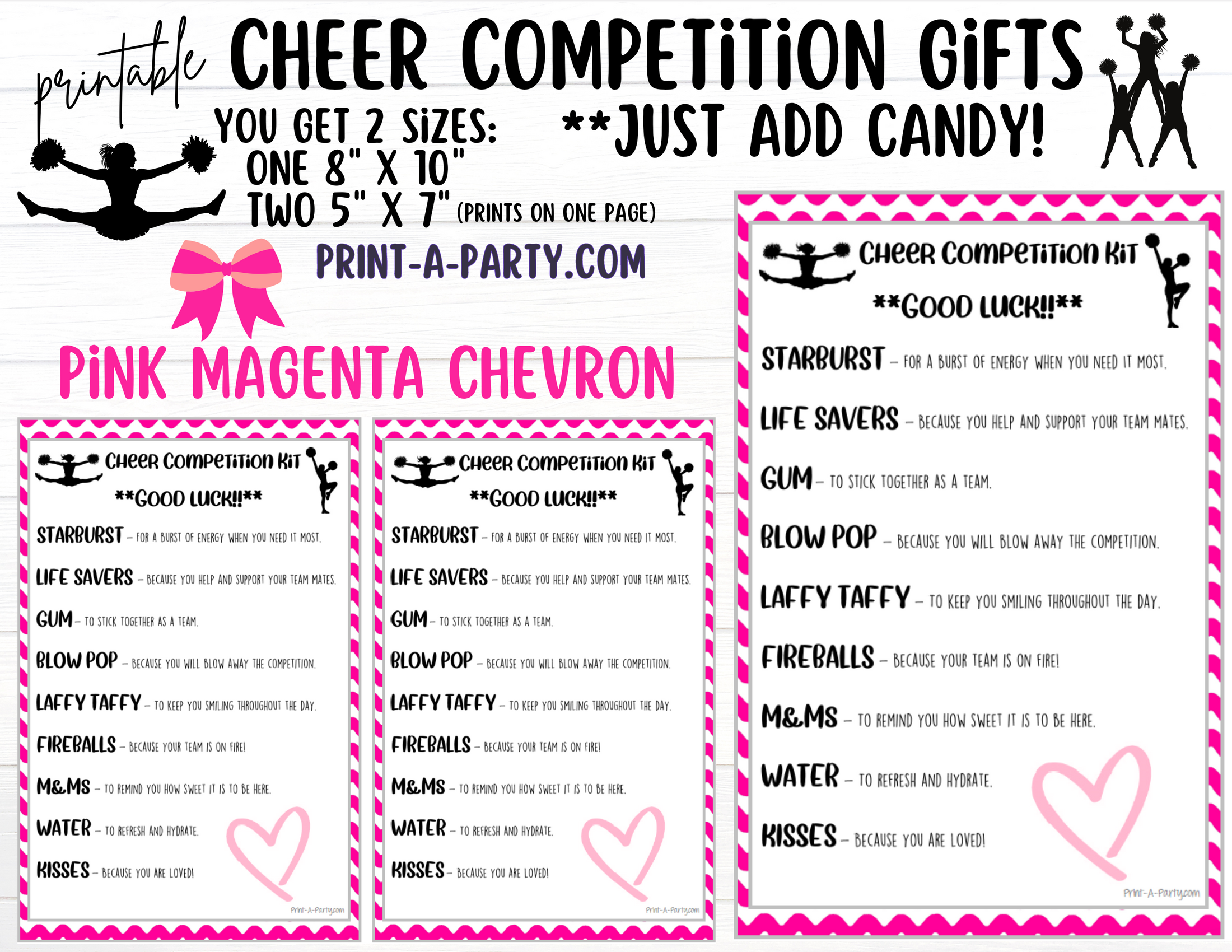 Cheerleader Candy Gram Printable – Big Sis, Little Sis & Team Gifts, C ...