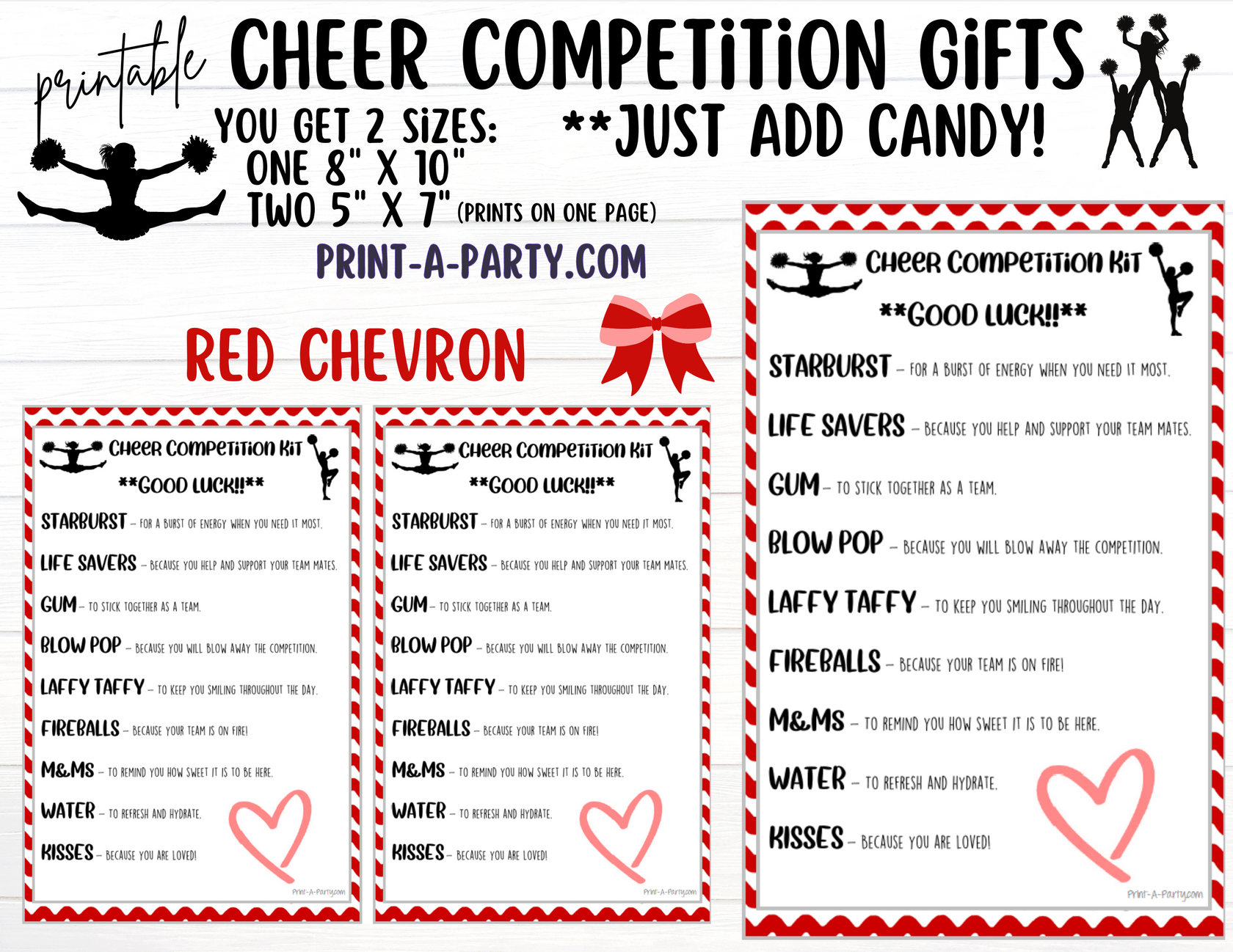 Cheerleader Candy Gram Printable – Big Sis, Little Sis & Team Gifts, C ...