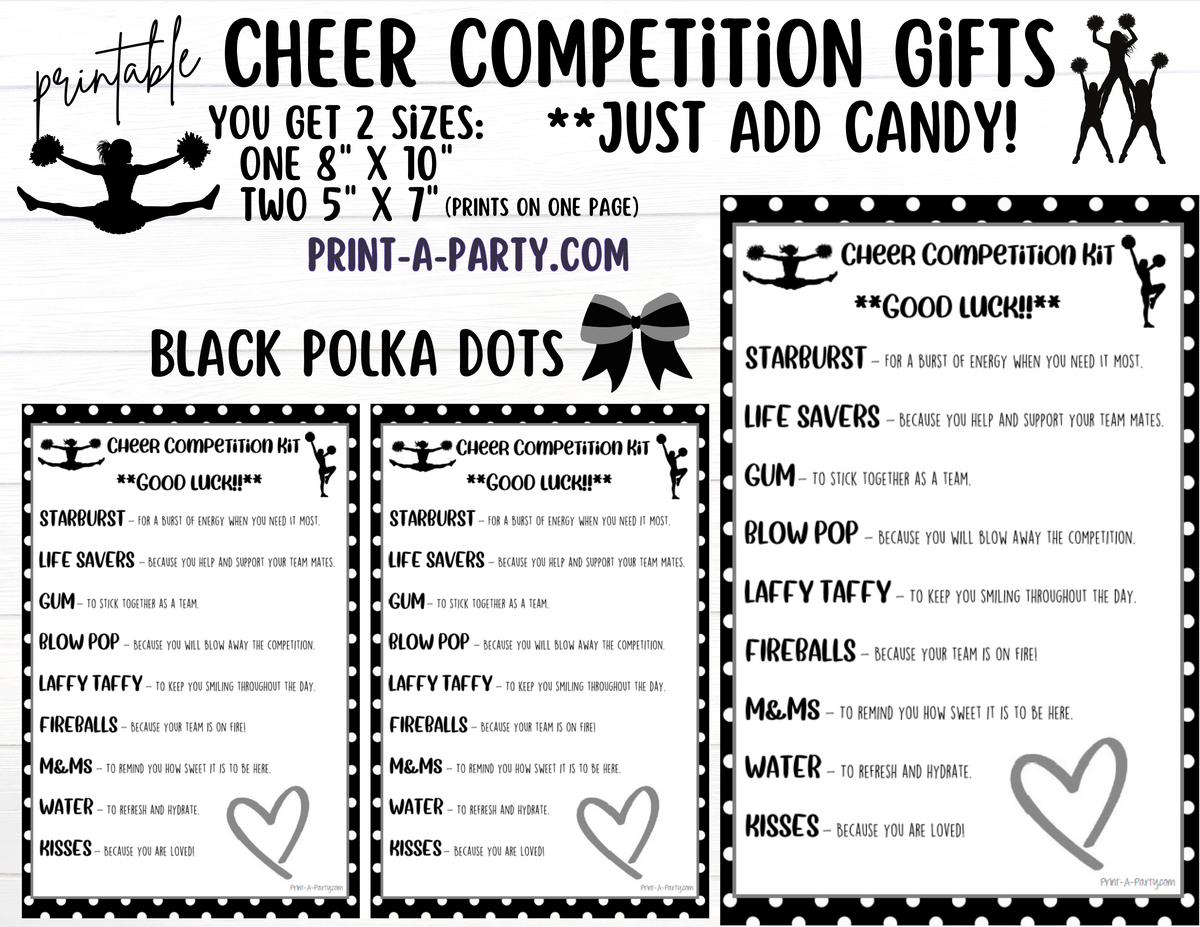 CHEERLEADING Competition Gift | Candy Gram Kit Letter | Cheer Contest ...