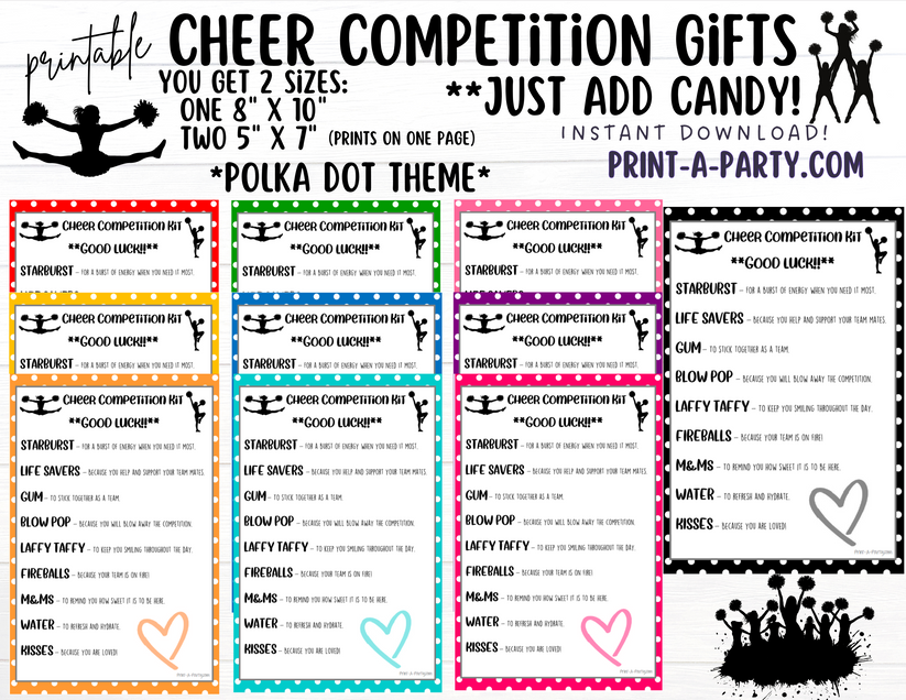 Cheerleader Candy Gram Printable – Big Sis, Little Sis & Team Gifts, C ...