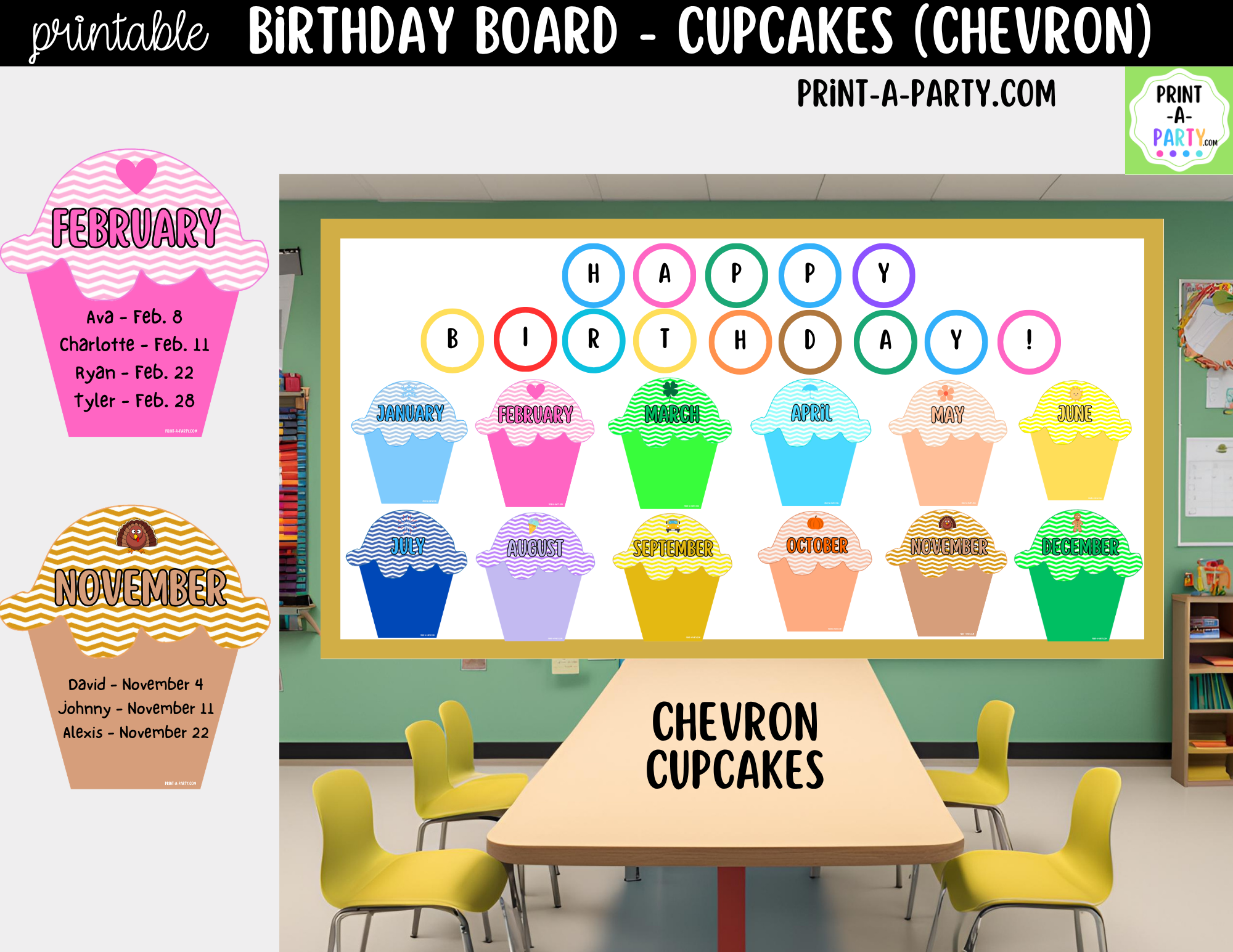Printable Classroom Decor & Bulletin Board Ideas - PrintAParty