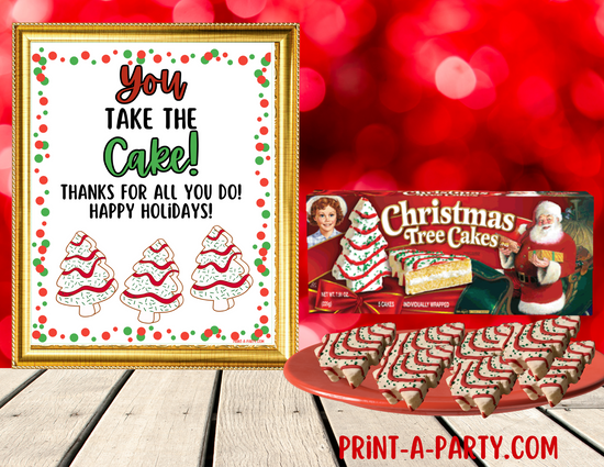Appreciation Sign: Christmas Tree Cakes Printable Sign – Festive 8x10 ...