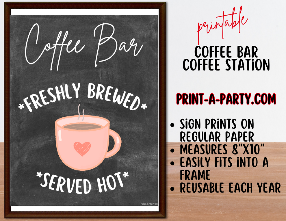 COFFEE BAR | COFFEE STATION Setup - Chalkboard | Coffee Bar Sign | Cof ...