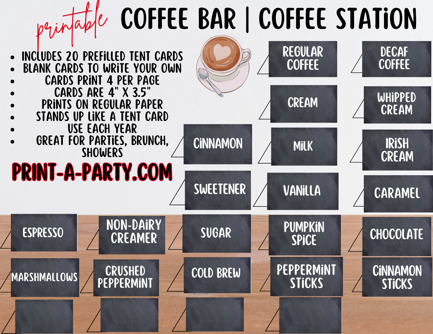 COFFEE BAR | COFFEE STATION Setup - Chalkboard | Coffee Bar Sign | Cof ...