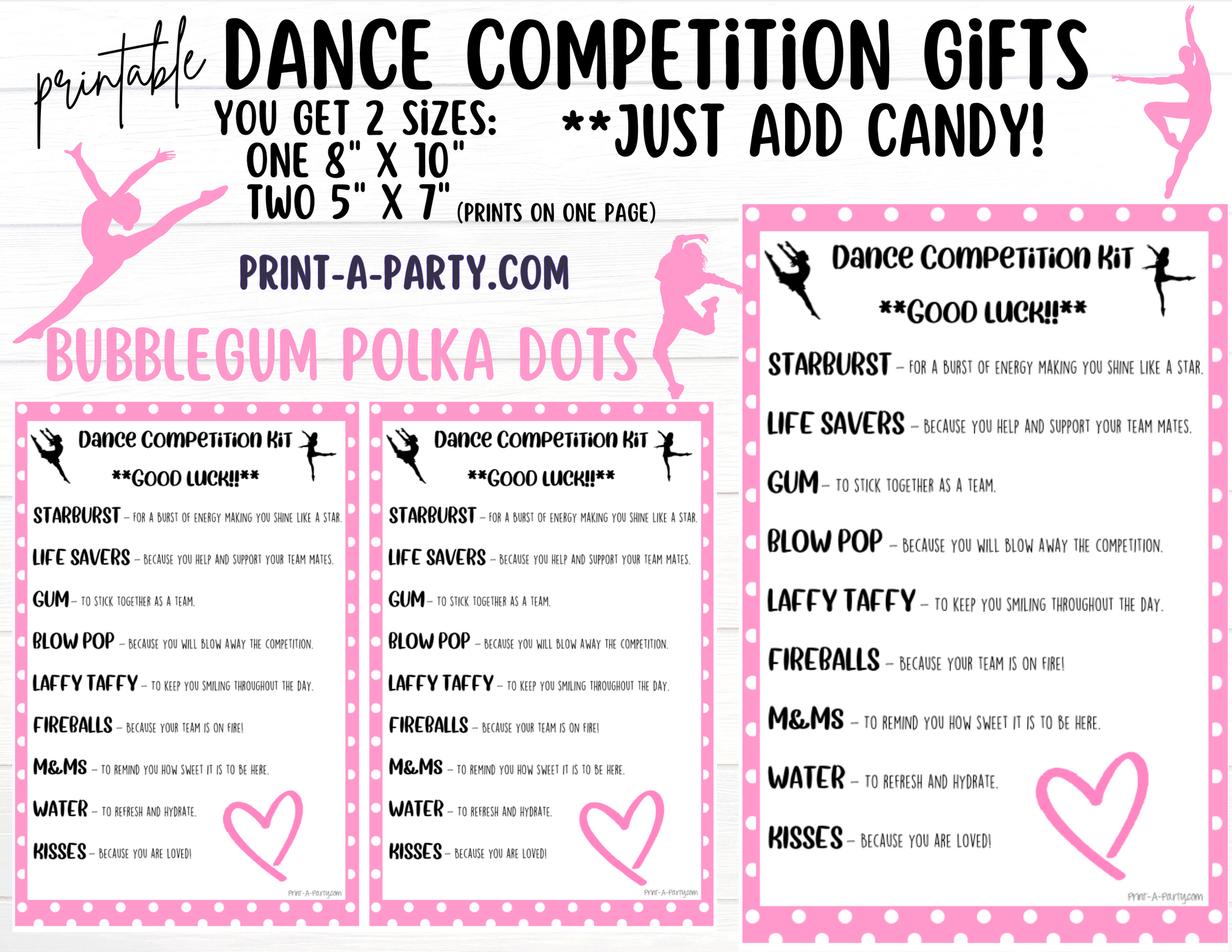 Dance Candy Gram Printable – Big Sis, Little Sis & Team Gifts, Dance C ...