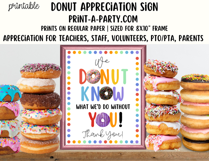 Appreciation Food Treat Signs – PrintAParty