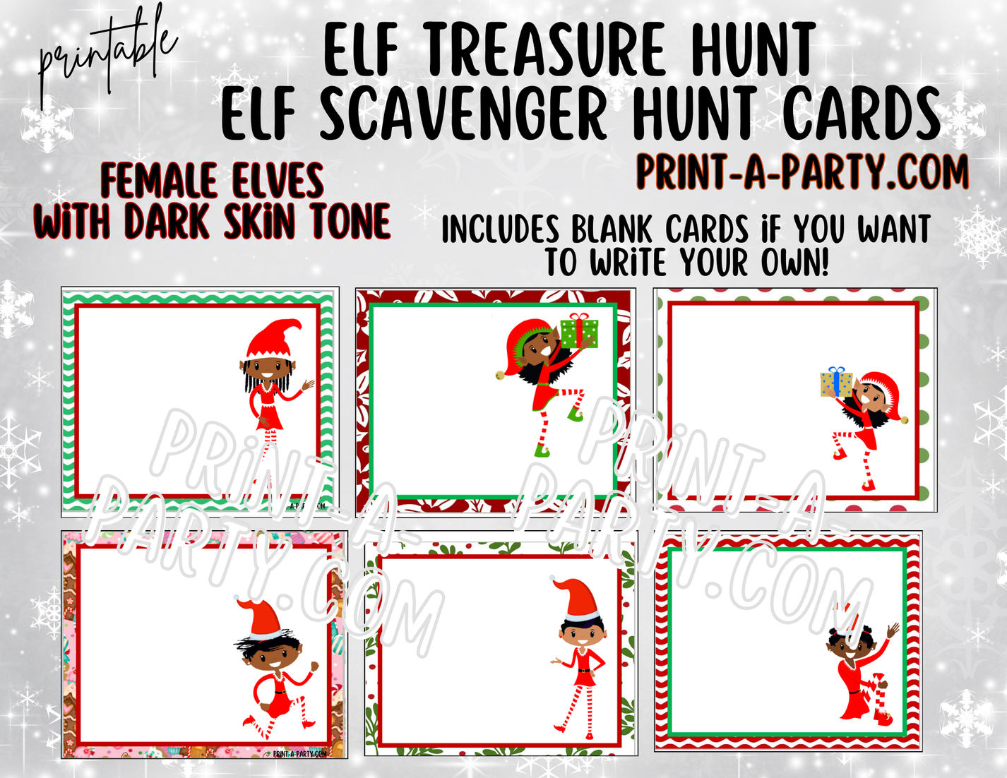 ELF TREASURE HUNT - Printable Elf Scavenger Hunt Game – Treasure Hunt ...
