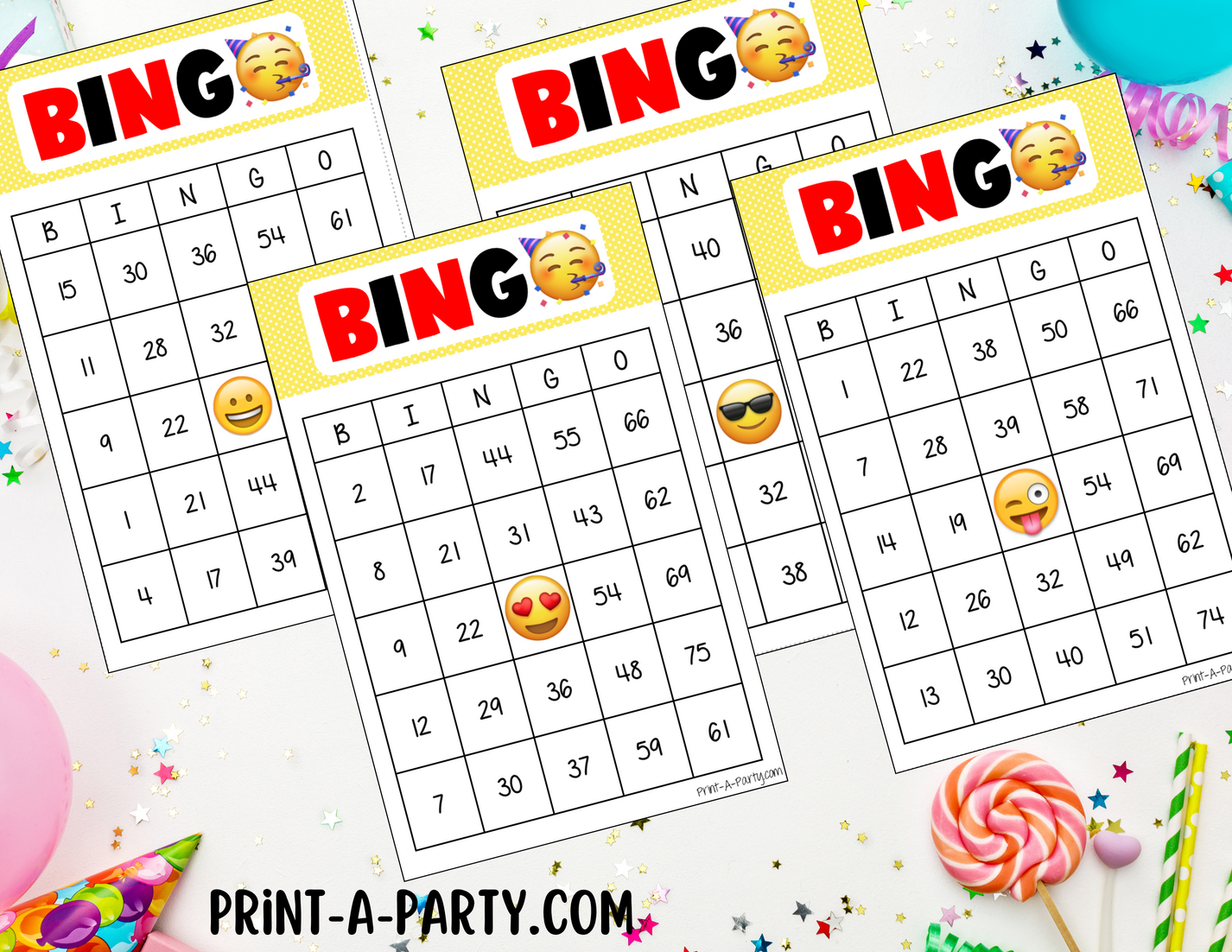Emoji Bingo Game | Emoji Party Theme | Emoji Party Game | Printable ...