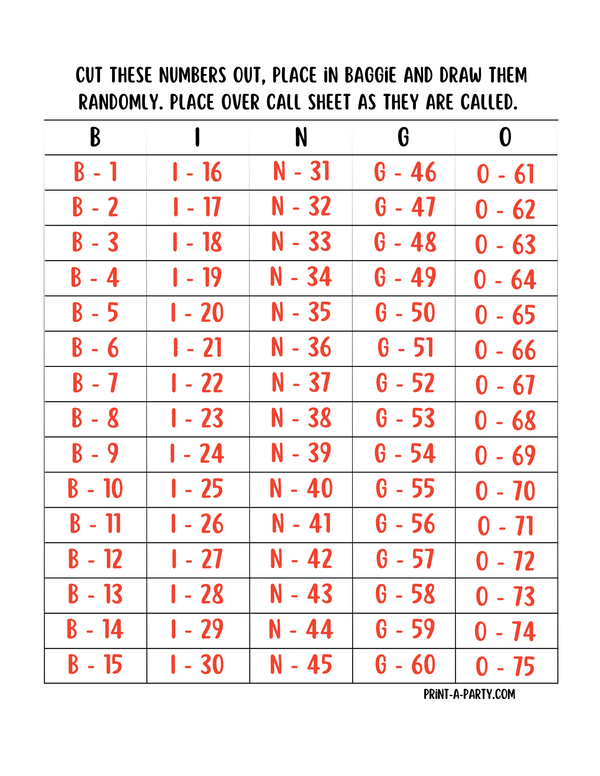 Printable Fall Bingo Game - 30, 40, 50 cards + call sheets for Fall ...