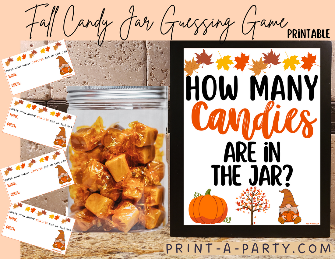 CANDY JAR GUESSING GAME - FALL | How many fall candies in jar | Fall P ...