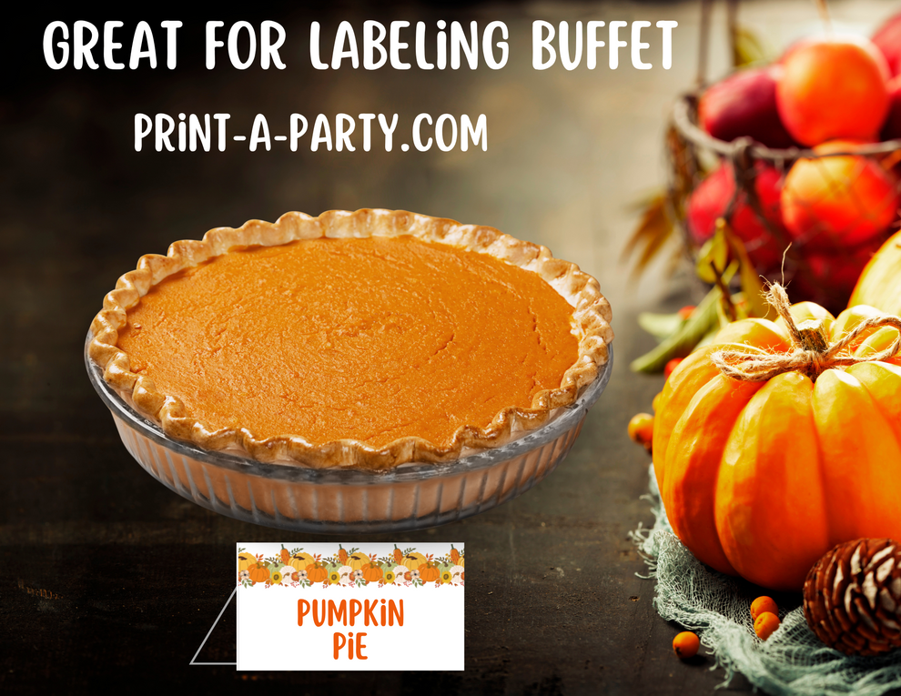 Fall Buffet PRINTABLE Food Labels & Seating Place Cards - Perfect for ...