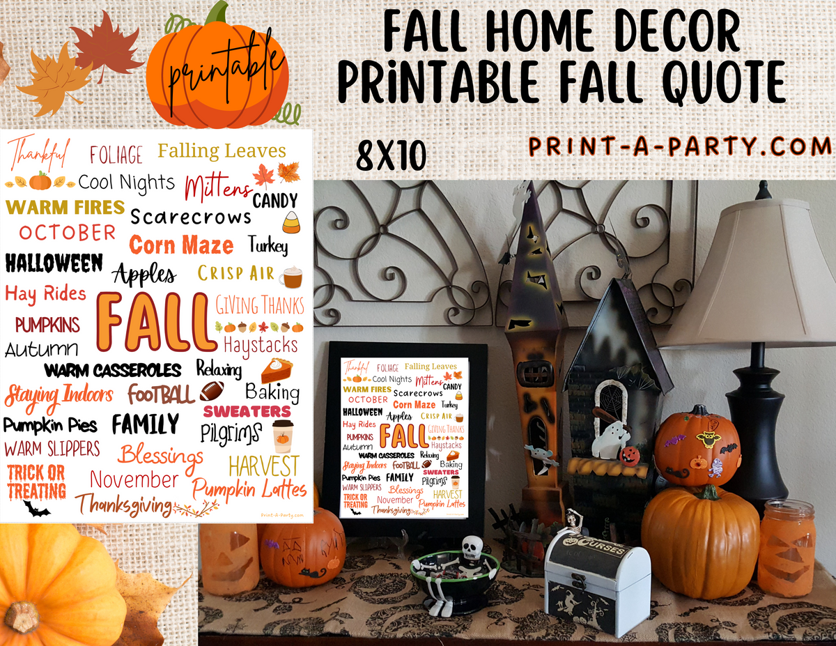 It's Fall Y'All Printable Quote Word Art – PrintAParty