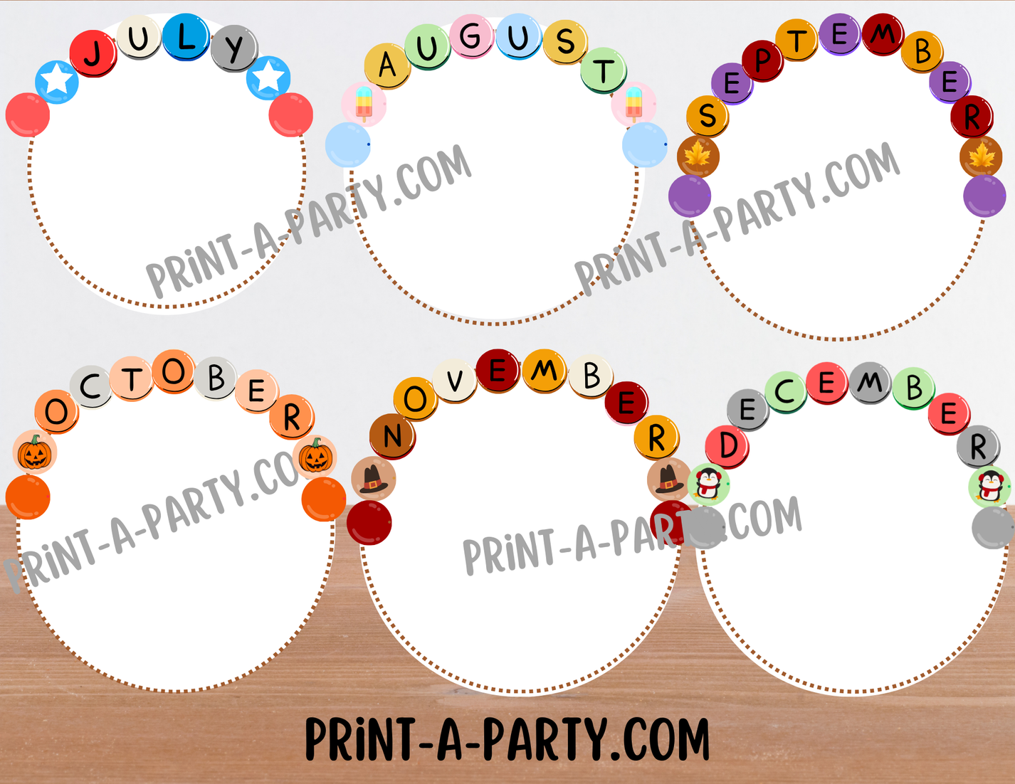 Birthday Bulletin Board Printable Friendship Bracelet Decor for ...