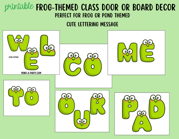 CLASSROOM DECOR | Frog-Themed Door Decoration Bulletin Board Decor - W ...