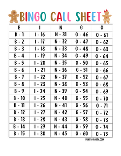 BINGO: Printable Gingerbread Bingo Game – Christmas Party Activity for ...