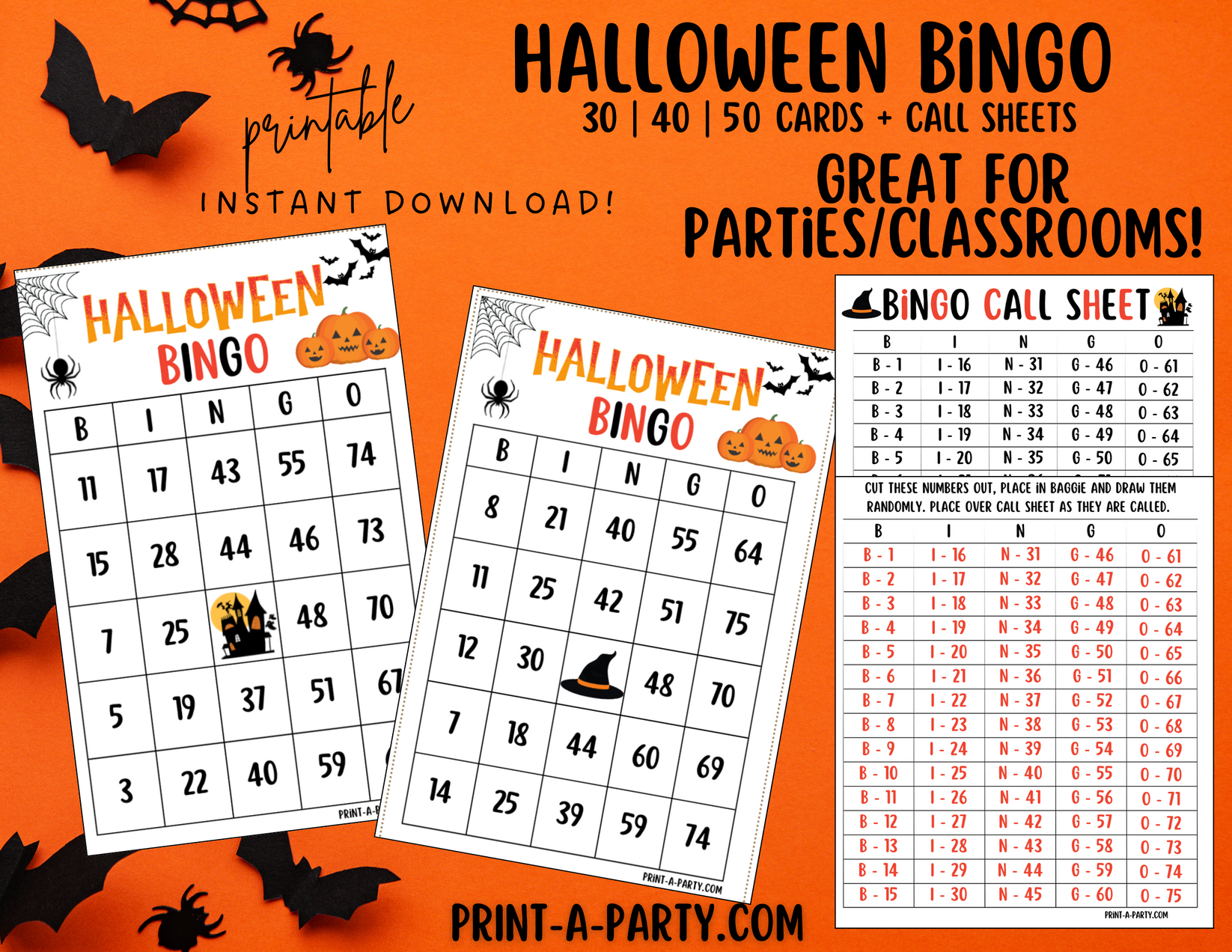 BINGO: Halloween Bingo Game | Halloween Party Idea | Halloween Classro ...