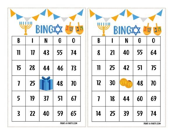 Hanukkah Bingo Game - INSTANT DOWNLOAD for Holiday Parties or Classes ...