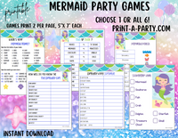 Mermaid Birthday Party Games | Mermaid Party Theme | Mermaid Birthday ...