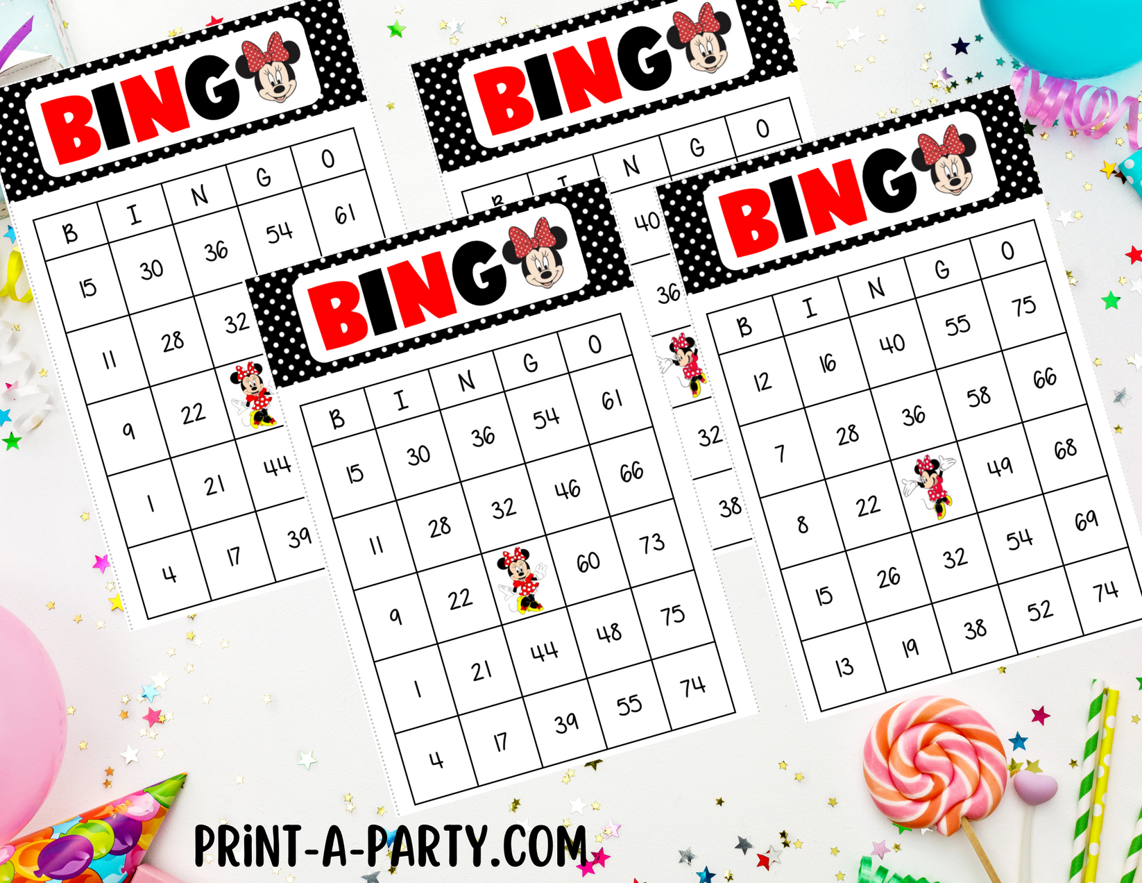 BINGO: Female Mouse - Printable Female Mouse Bingo Game | Kids Birthda ...