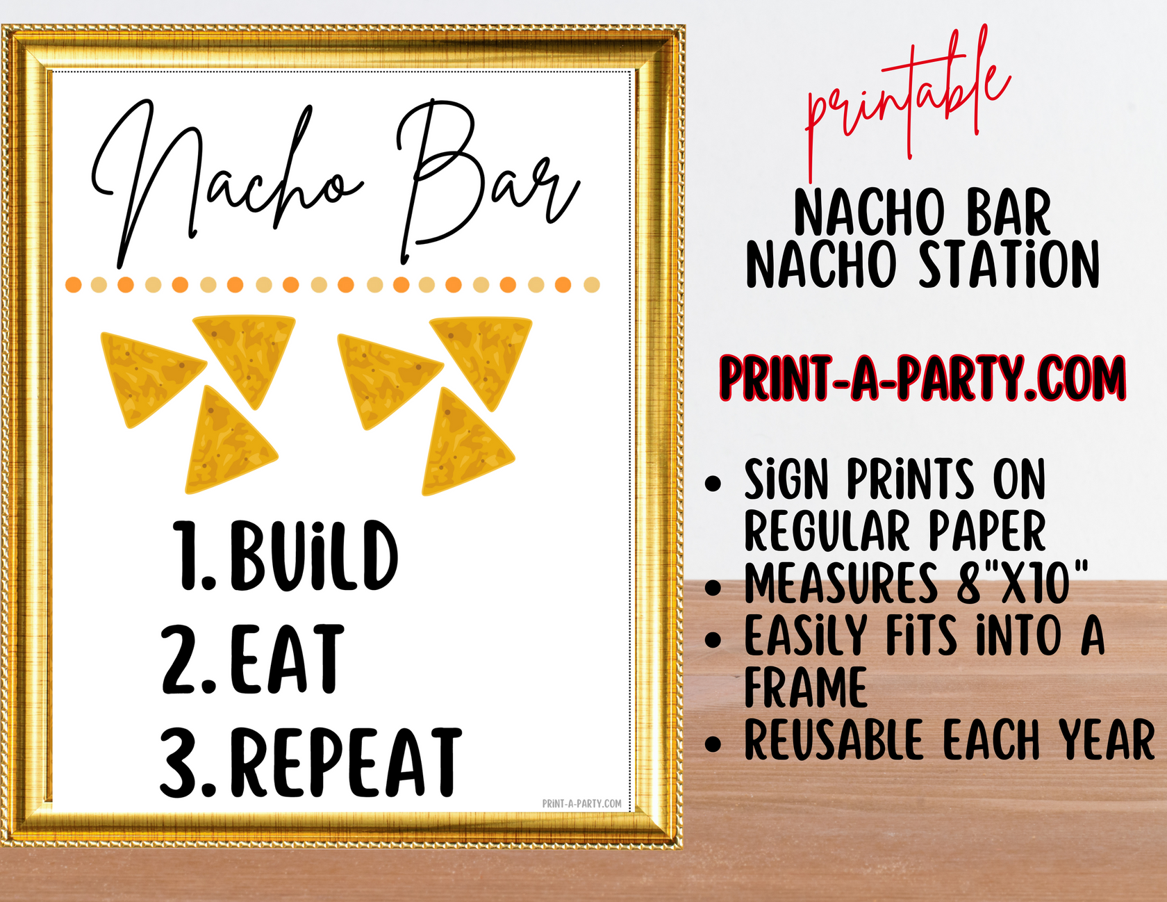 NACHO BAR | NACHO STATION Setup - White | Nacho Bar Sign | Food Statio ...