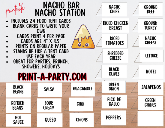 NACHO BAR | NACHO STATION Setup - White | Nacho Bar Sign | Food Statio ...