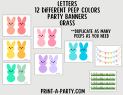 Bulletin Board Printable Display for Classroom - Peeps Theme for Spring ...
