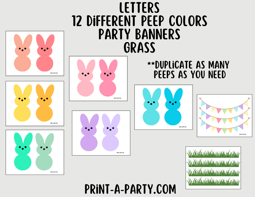 Bulletin Board Printable Display for Classroom - Peeps Theme for Spring ...