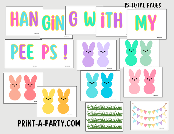 Bulletin Board Printable Display for Classroom - Peeps Theme for Spring ...
