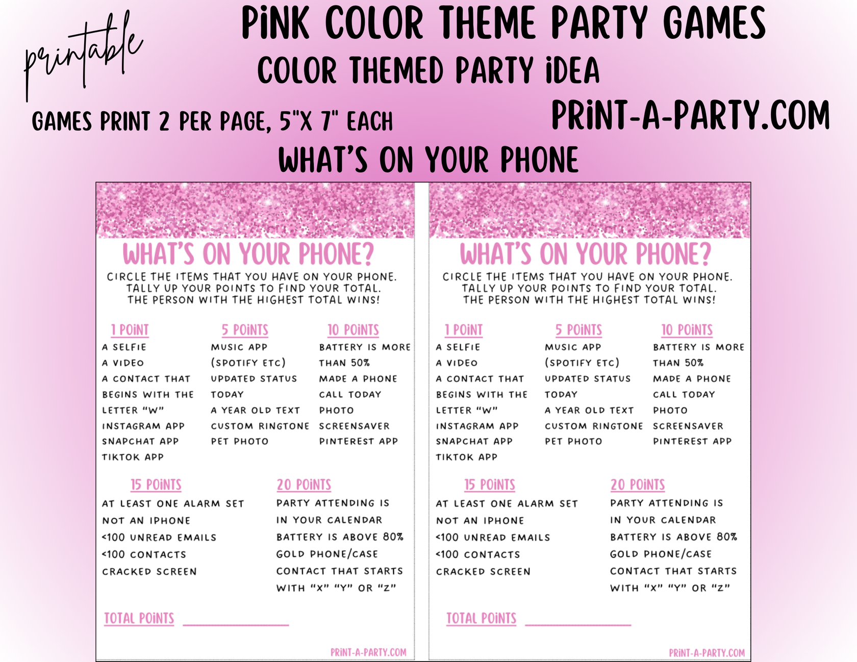 Pink Party Games | Pink Party Theme | Pink Party Ideas | Color Party ...