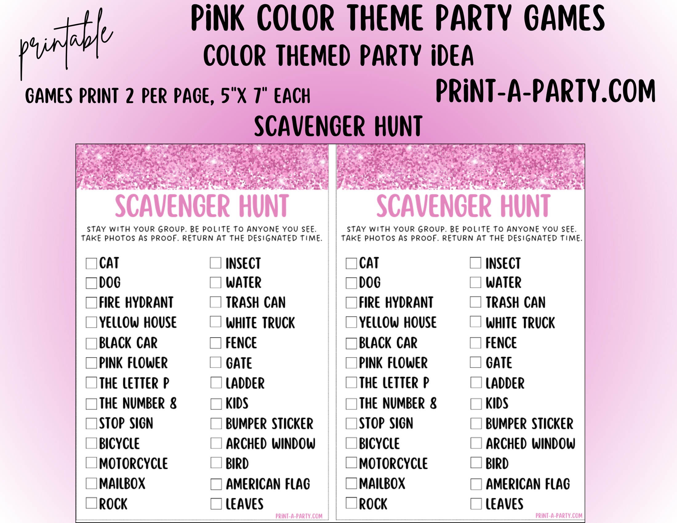Pink Party Games | Pink Party Theme | Pink Party Ideas | Color Party ...