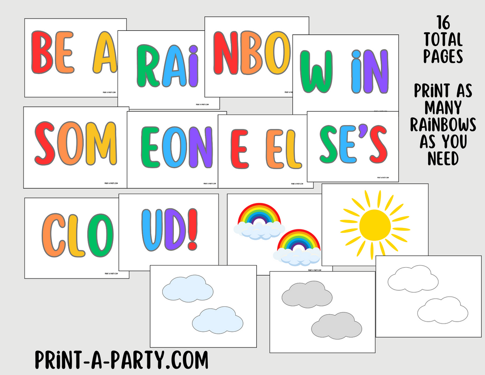 Rainbow Bulletin Board Kit | Classroom Door Decor, Editable Rainbows ...