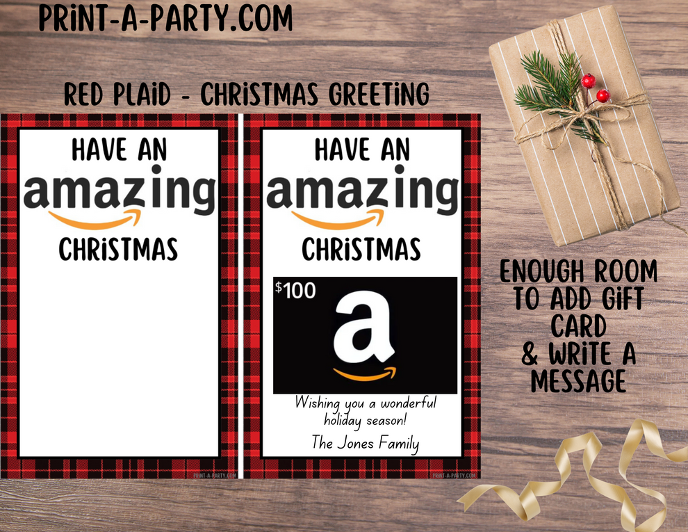 GIFT CARD Amazon Gift Card Holder Printables – Christmas & Holiday Gif ...