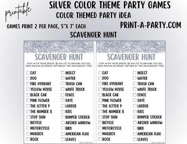 Silver Party Games | Silver Party Theme | Silver Party Ideas | Color ...