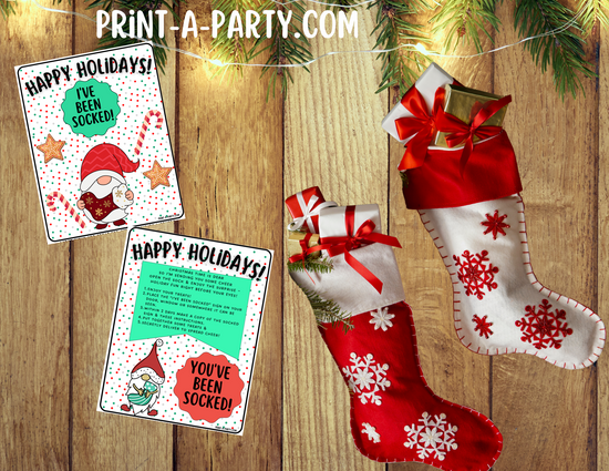 GIFT IDEA: You've Been Socked Holiday Gift Printable – Christmas Neigh ...